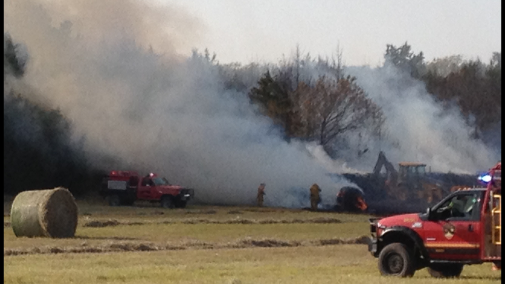 Round baler sparks fire north of Guthrie – Guthrie News Page