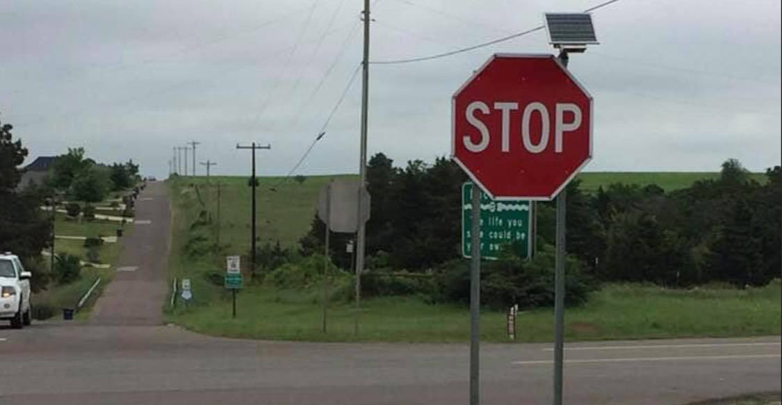 LED flashing stop signs installed at dangerous SH-33 intersection ...