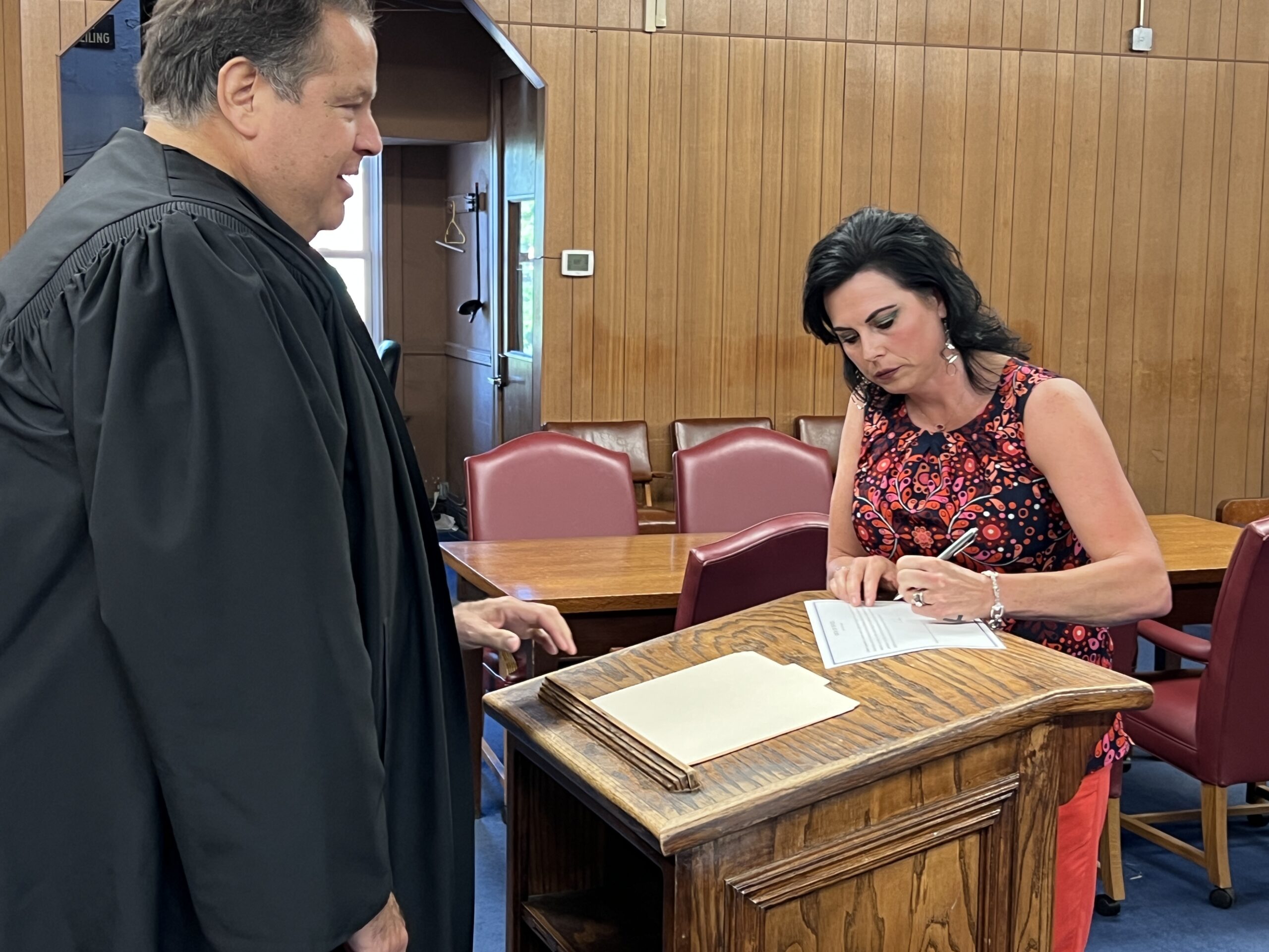 Watch: Sherri Longnecker sworn into office as County Treasurer ...