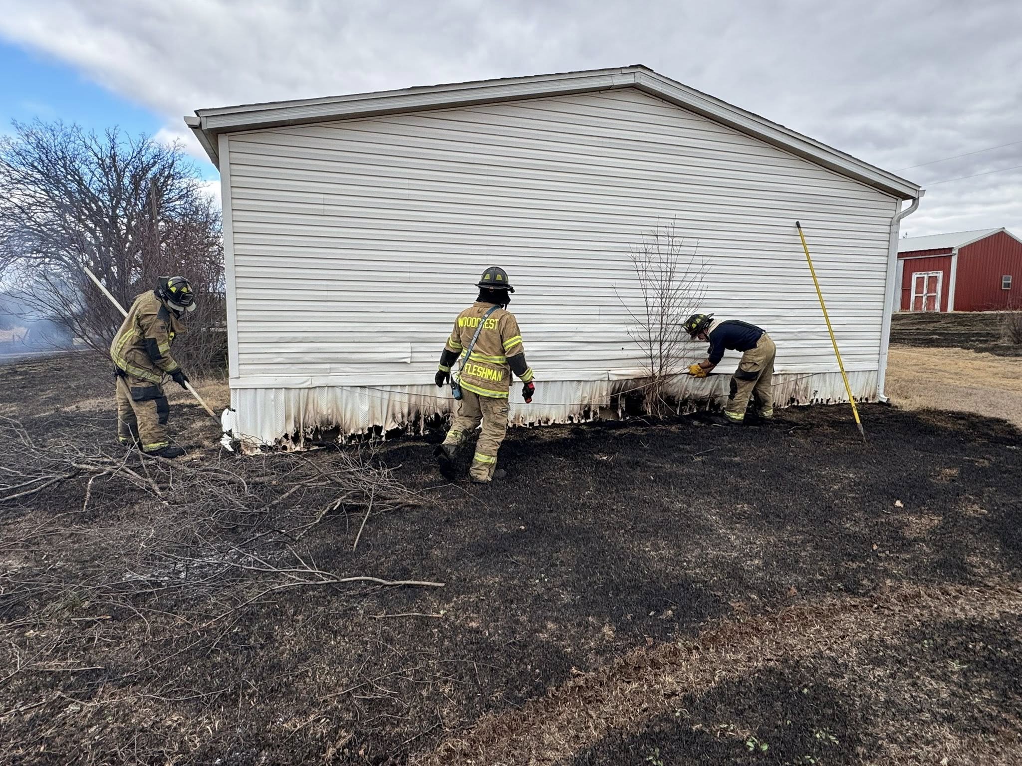 Quick fire response saves homes as crews urge caution with burn piles ...
