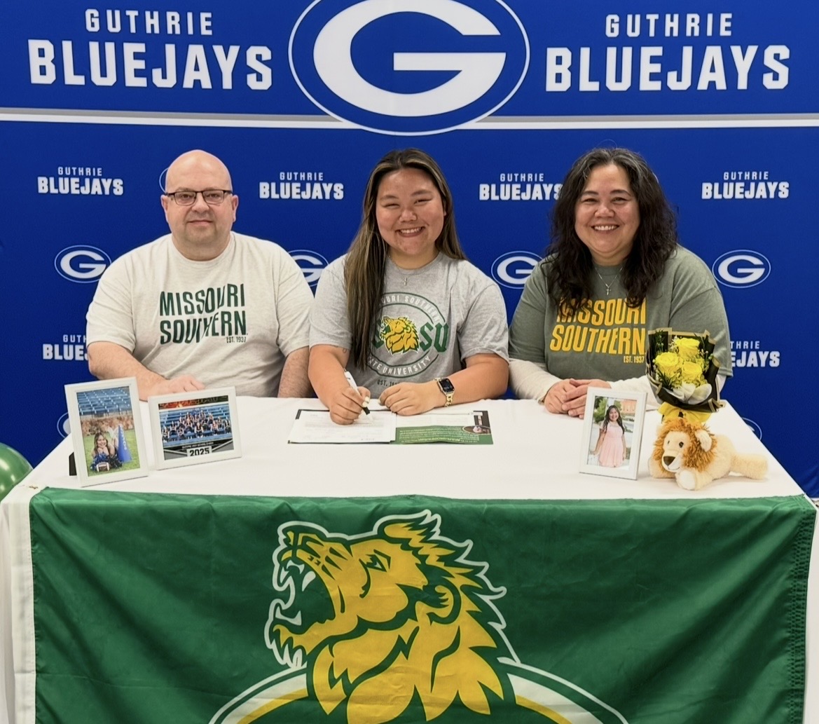 Kate Jaena signs to cheer at Missouri Southern State – Guthrie News Page